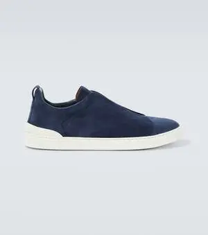 Zegna Triple Stitch Suede Sneakers