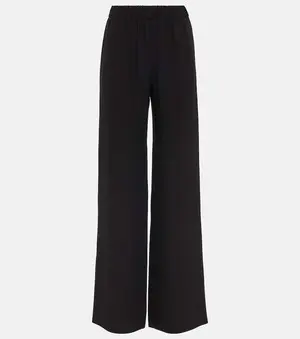 Valentino Garavani Mid-rise Wide-leg Silk Pants - Black