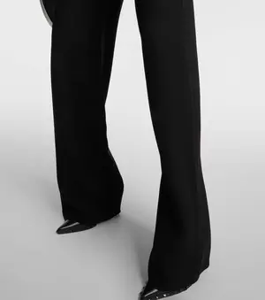 Valentino Garavani Mid-rise Wide-leg Silk Pants - Black