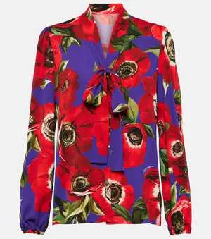 Dolce & Gabbana Tie Neck Blouses