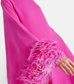 Valentino Garavani Cady Couture Feather-trimmed Gown