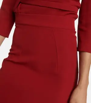 Safiyaa Hokoku Pencil Skirt - Red
