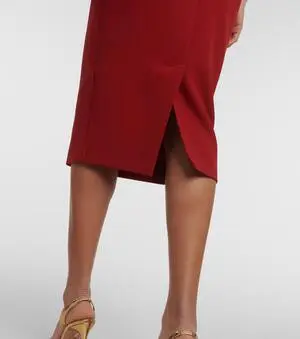 Safiyaa Hokoku Pencil Skirt - Red