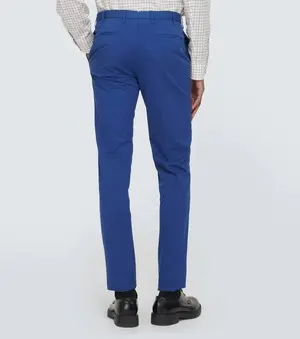 SLOWEAR Incotex Cotton-blend Slim Trousers - Blue