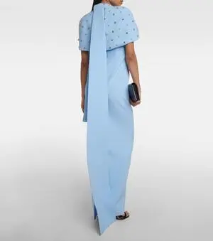 Safiyaa Embellished Cape Gown