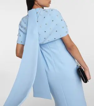 Safiyaa Embellished Cape Gown