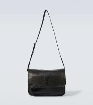 Saint Laurent Niki Leather Messenger Bag - Black
