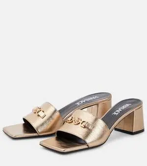 Versace Medusa '95 Metallic Leather Mules