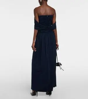 Magda Butrym Off-shoulder Midi Dress - Blue
