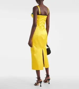 MISS SOHEE Iris Embellished Velvet Midi Dress