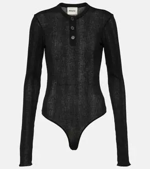 Khaite Janelle Cotton-blend Jersey Bodysuit - Black