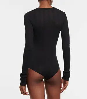 Khaite Janelle Cotton-blend Jersey Bodysuit - Black