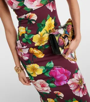 Dolce & Gabbana Floral Bustier Midi Dress
