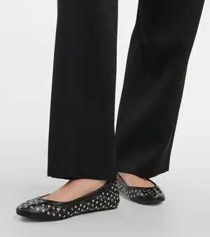 Isabel Marant Étoile Belna Embellished Ballet Flats - Black