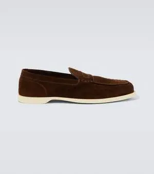 John Lobb Pace Suede Loafers - Brown