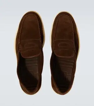John Lobb Pace Suede Loafers - Brown