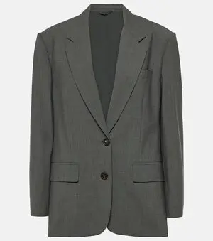 Brunello Cucinelli Oversized Wool-blend Blazer