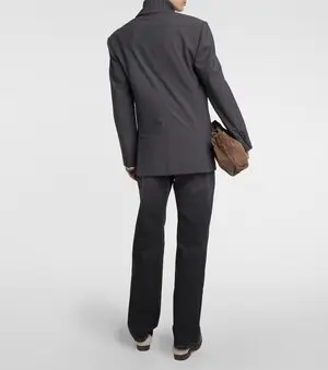 Brunello Cucinelli Oversized Wool-blend Blazer - Grey