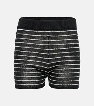 Brunello Cucinelli Knitted Cotton Shorts - Multicoloured
