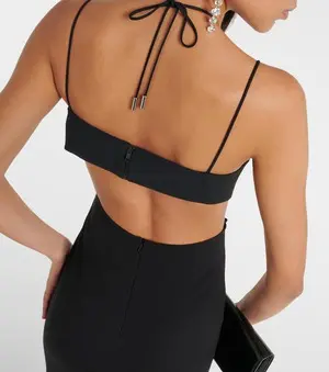 David Koma Embroidered Cutout Gown