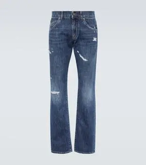 Dolce & Gabbana Distressed Straight Jeans