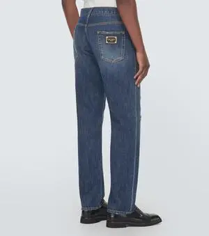 Dolce & Gabbana Distressed Straight Jeans