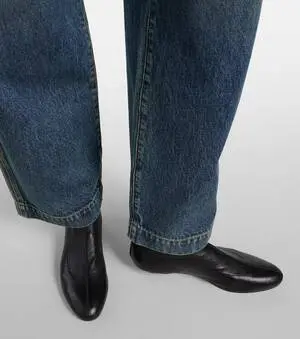 Khaite Apollo Leather Ankle Boots