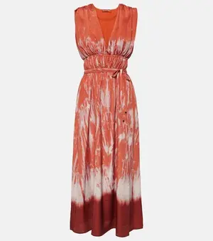 Altuzarra Fiona Ruched Midi Dress - Multicoloured