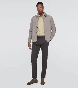 SLOWEAR Incotex Cotton-blend Slim Pants - Grey