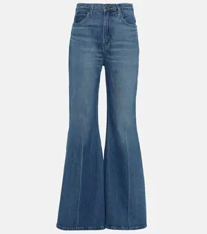 FRAME The Extreme Flare High-rise Jeans - Blue