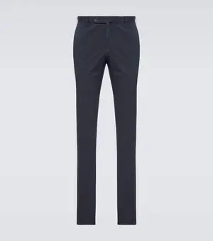 SLOWEAR Incotex Cotton-blend Straight Pants - Blue