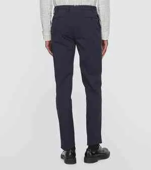 SLOWEAR Incotex Cotton-blend Straight Pants - Blue