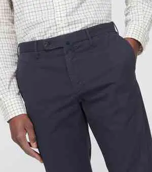 SLOWEAR Incotex Cotton-blend Straight Pants - Blue