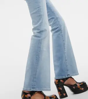 Ag Embroidered Flared Jeans