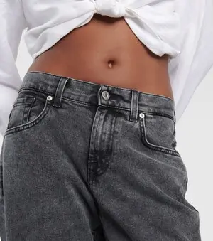 7 For All Mankind Low-rise Straight-leg Jeans