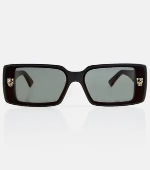 Cartier Cartier Eyewear Collection Panthère De Cartier Rectangular Sunglasses Black