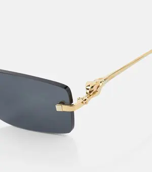 Cartier Panthère De Rectangular Sunglasses - Blue