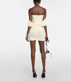 Magda Butrym Draped Off-shoulder Minidress - White