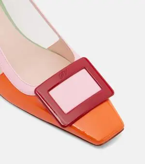 ROGER VIVIER Belle Vivier Leather Slingback Pumps - Multicoloured