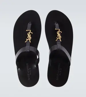 Saint Laurent Cassandre Thong Sandals