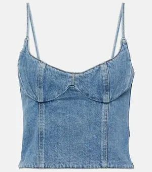 Magda Butrym Denim Bustier - Blue
