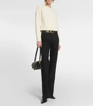 NILI LOTAN Celia High-rise Bootcut Jeans - Black