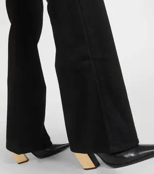 NILI LOTAN Celia High-rise Bootcut Jeans - Black