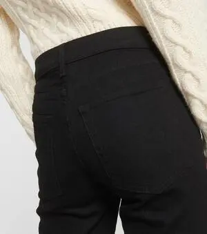 NILI LOTAN Celia High-rise Bootcut Jeans - Black