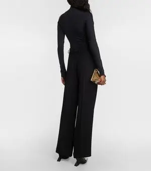 MUGLER Cutout Wide-leg Pants