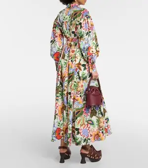 Etro Floral Cotton Shirt Midi Dress