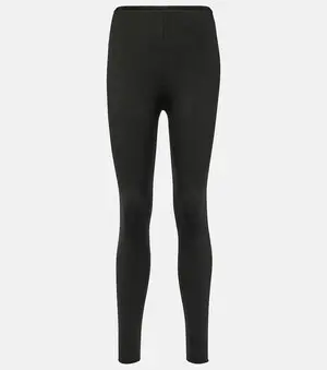 FFORME Anya Silk-blend Jersey Leggings - Black