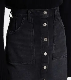 Citizens Of Humanity Denim Midi Skirt - Black
