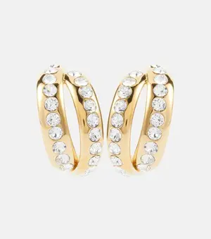 Amina Muaddi Jahleel Embellished Earrings - Gold