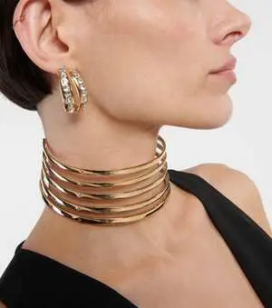 Amina Muaddi Jahleel Embellished Earrings